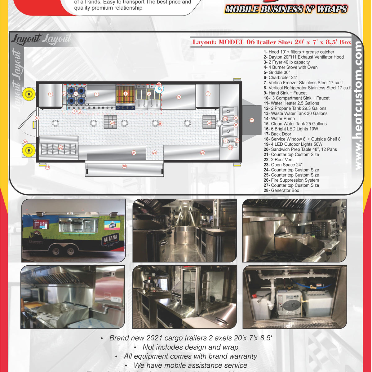 20' Fully Loaded Trailer Special – Heat Custom