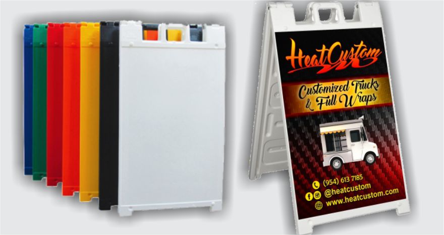 Outdoor Plastic Sign Stand two Sides 24"x36" plus 3M – Heat Custom